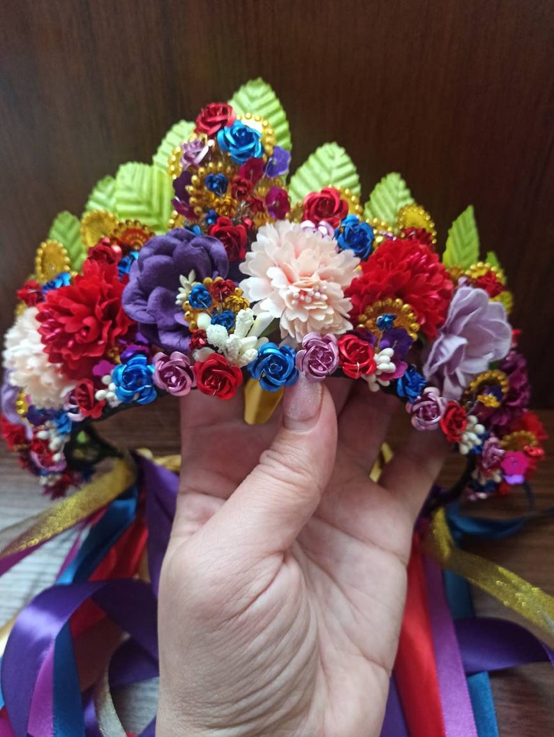 Ukrainian Flower Crown Ukraine National Hair Wreath Bride Ukrainian ...
