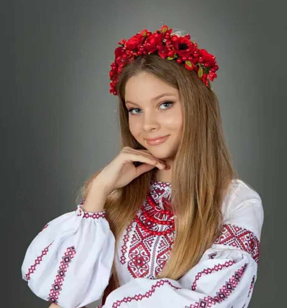 Red Ukrainian Wreath Flower Hair Crown Winter Bridal Floral Wreath ...
