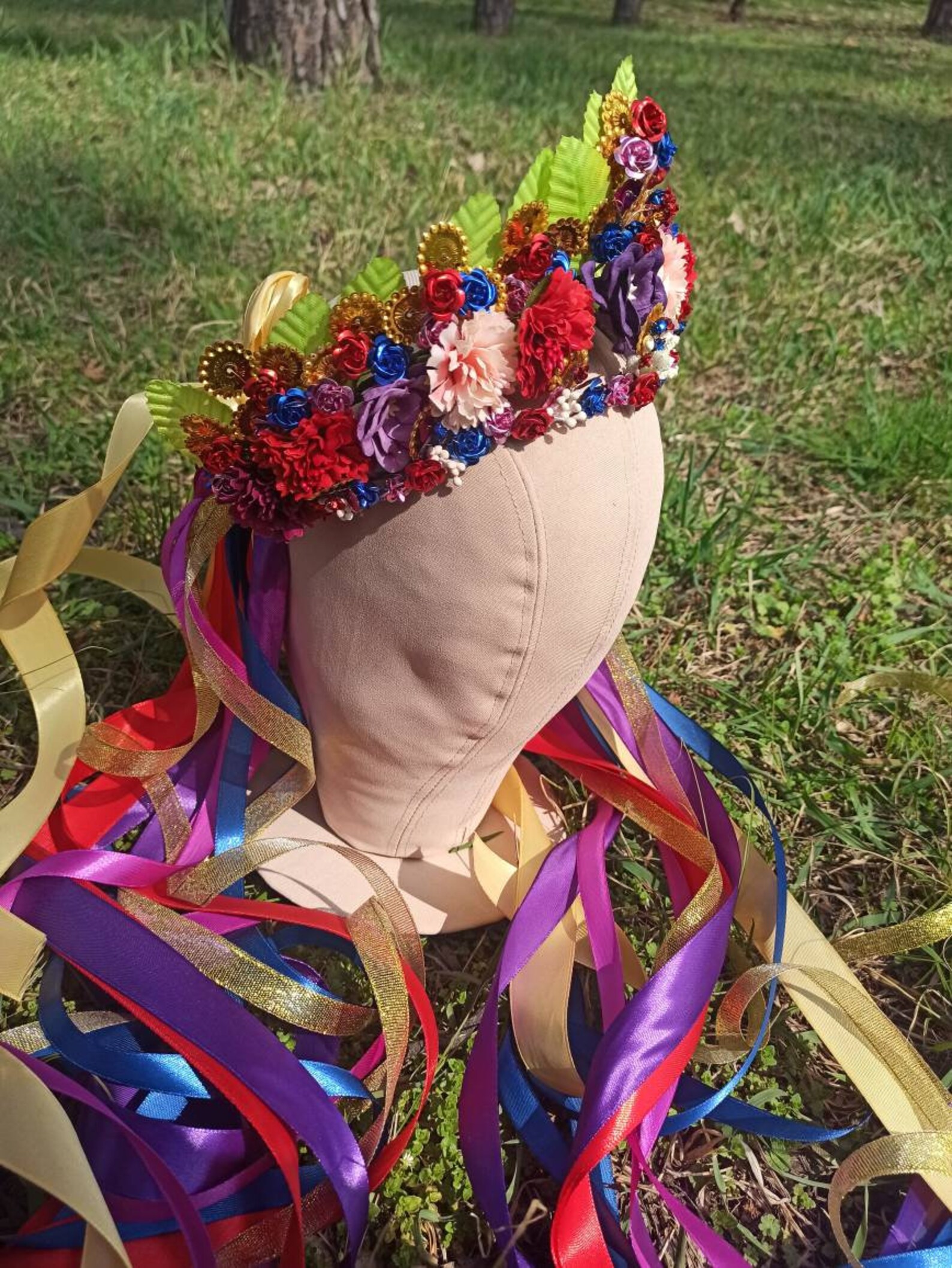 Ukrainian Flower Crown Ukraine National Hair Wreath Bride | Etsy