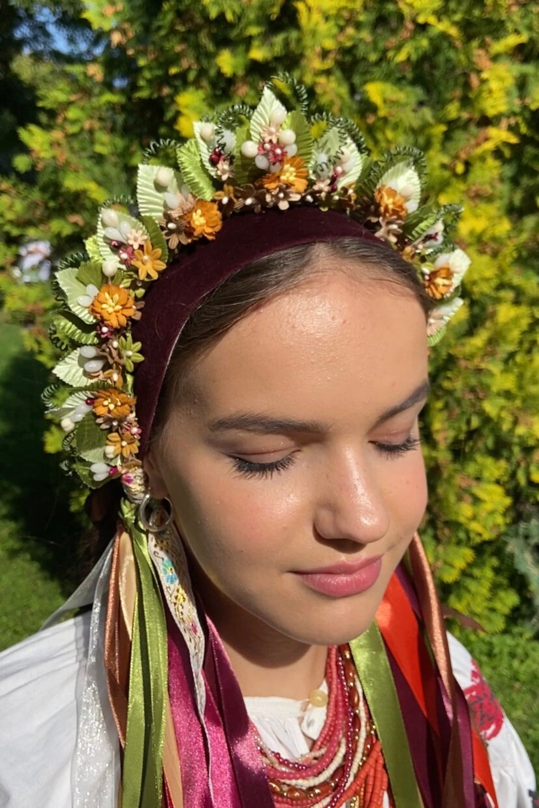 Ukrainian Flower Crown Ukraine National Hair Wreath Bride Ukrainian ...