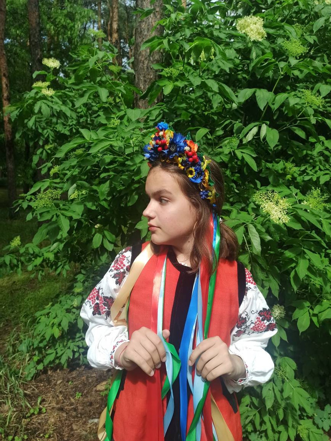 Sunflower Ukrainian Flower Crown, Ukrainian Headband, Ukrainian Flower ...