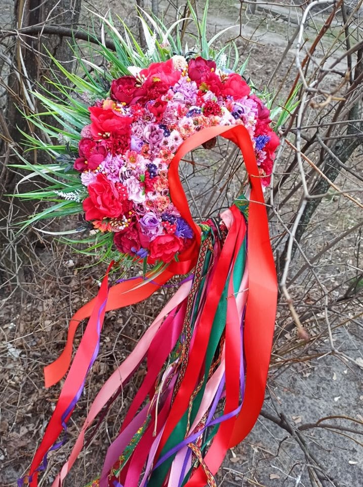 Ukrainian flower crown Ukraine national hair wreath Bride | Etsy