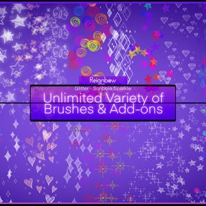 100 Procreate Scribble Glitter Brushes, Grunge Brushes for Procreate ...