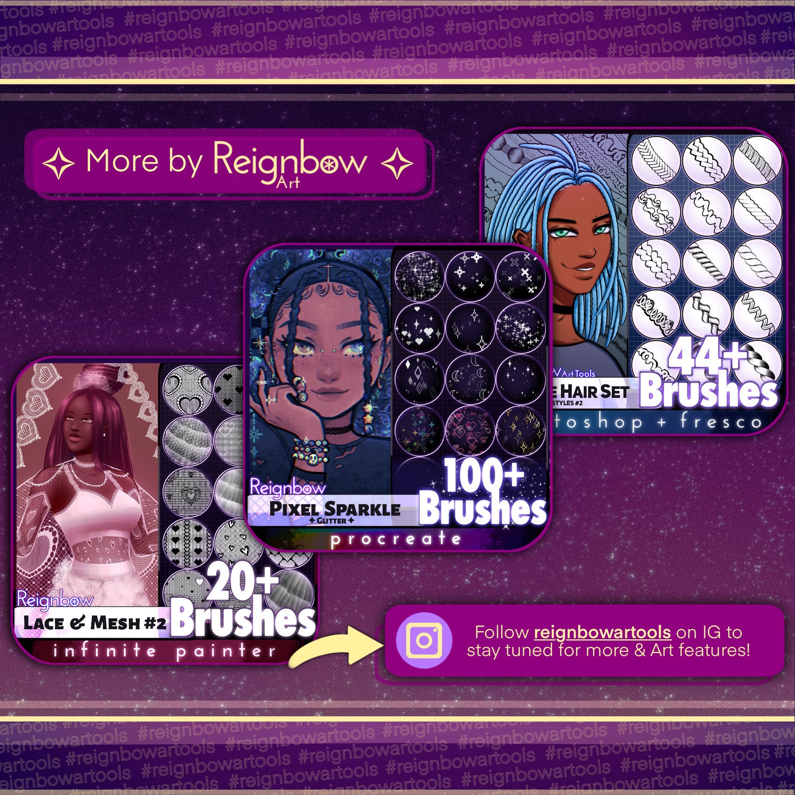 Procreate Illustration Glitter Brushes, Procreate Light Brush, Procreate Shimmer Brush ...