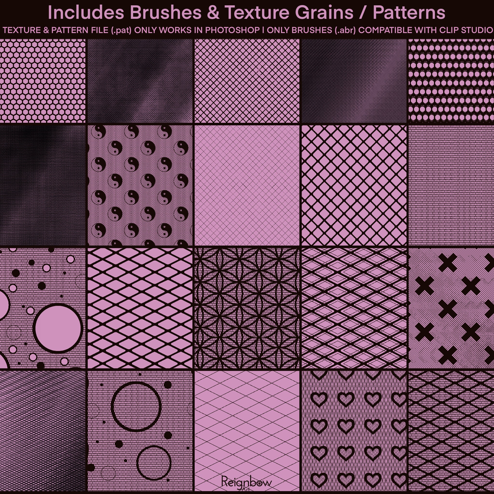 Photoshop Lace Brushes - Premium Seamless Lace Texture Bundle - Basic ...