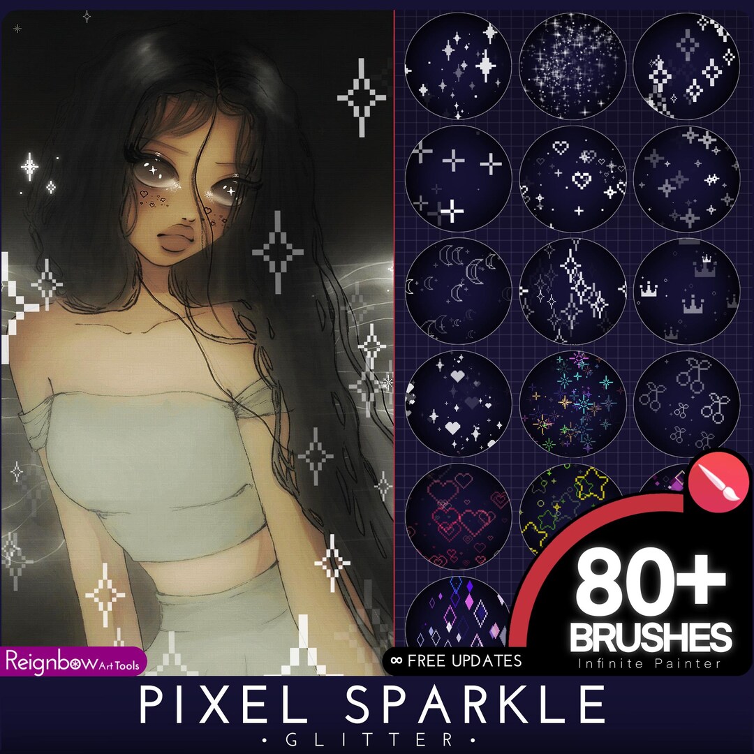 80 Infinite Painter Glitter Brushes, Bokeh Brushes, Bokeh Overlay, High ...