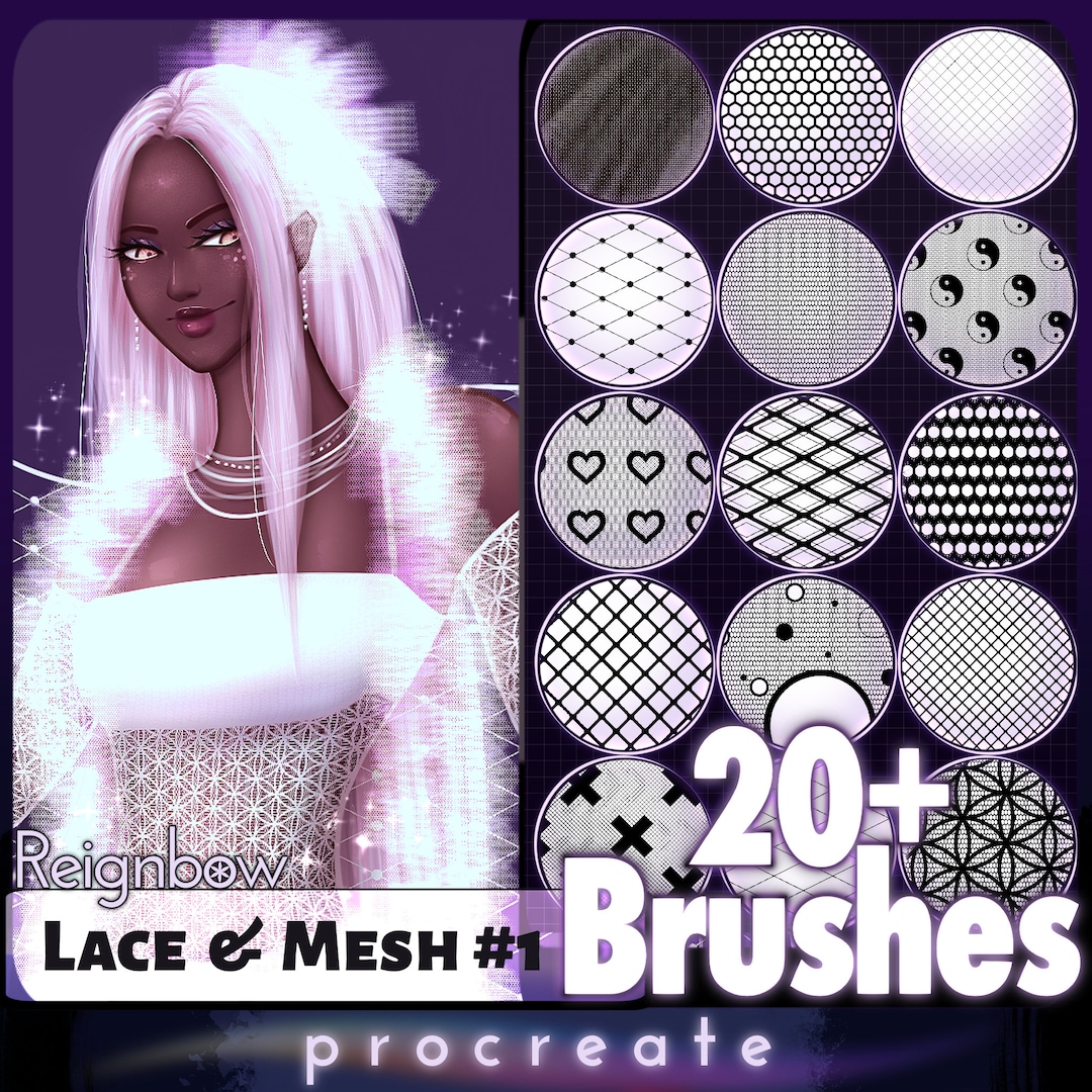 Procreate Lace Brushes Premium Seamless Lace Texture Bundle - Etsy