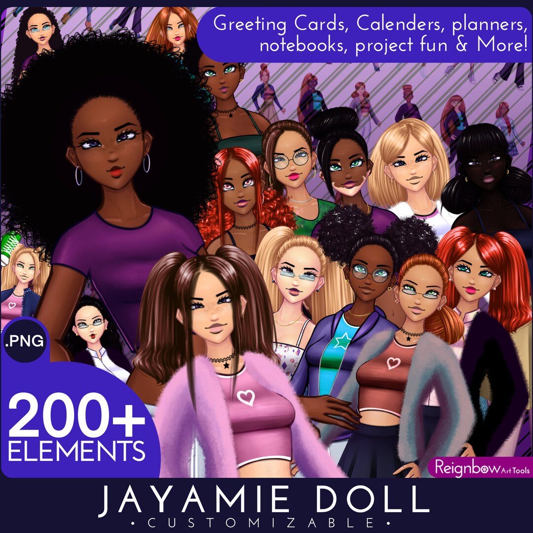 200+ Paper Dolls Printable Fashion Doll Creator | Dress up Girl Clipart ...