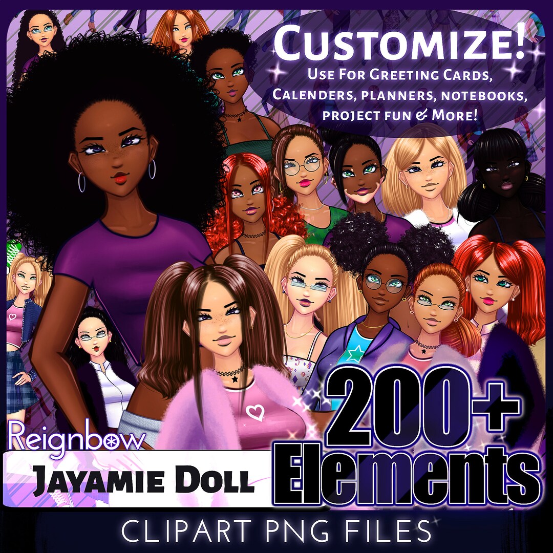Jayamie Fashion Doll Creator Dress up Girl Clipart PNG Dolls, Avatars ...