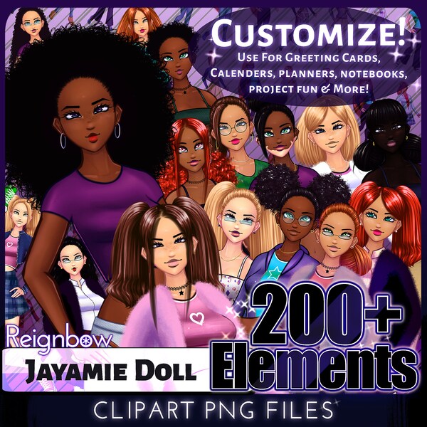 Dress up Doll Clipart - Etsy