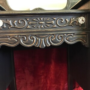 Gothic Planchette Black Antique Vanity Make up Table Wednesday Adams ...