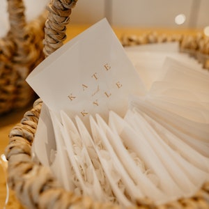 Custom Vellum Confetti Bag Personalised Confetti Packets Wedding ...