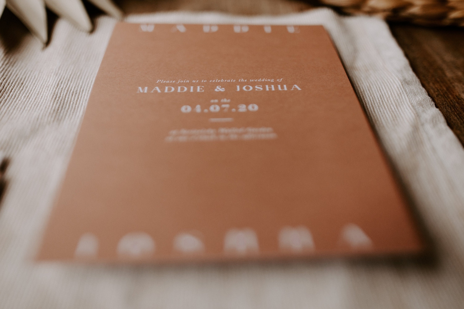Modern Boho Wedding Invitation Rust Tones Wedding Invite - Etsy