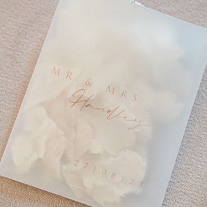 Custom Vellum Confetti Bag Personalised Confetti Packets Wedding ...