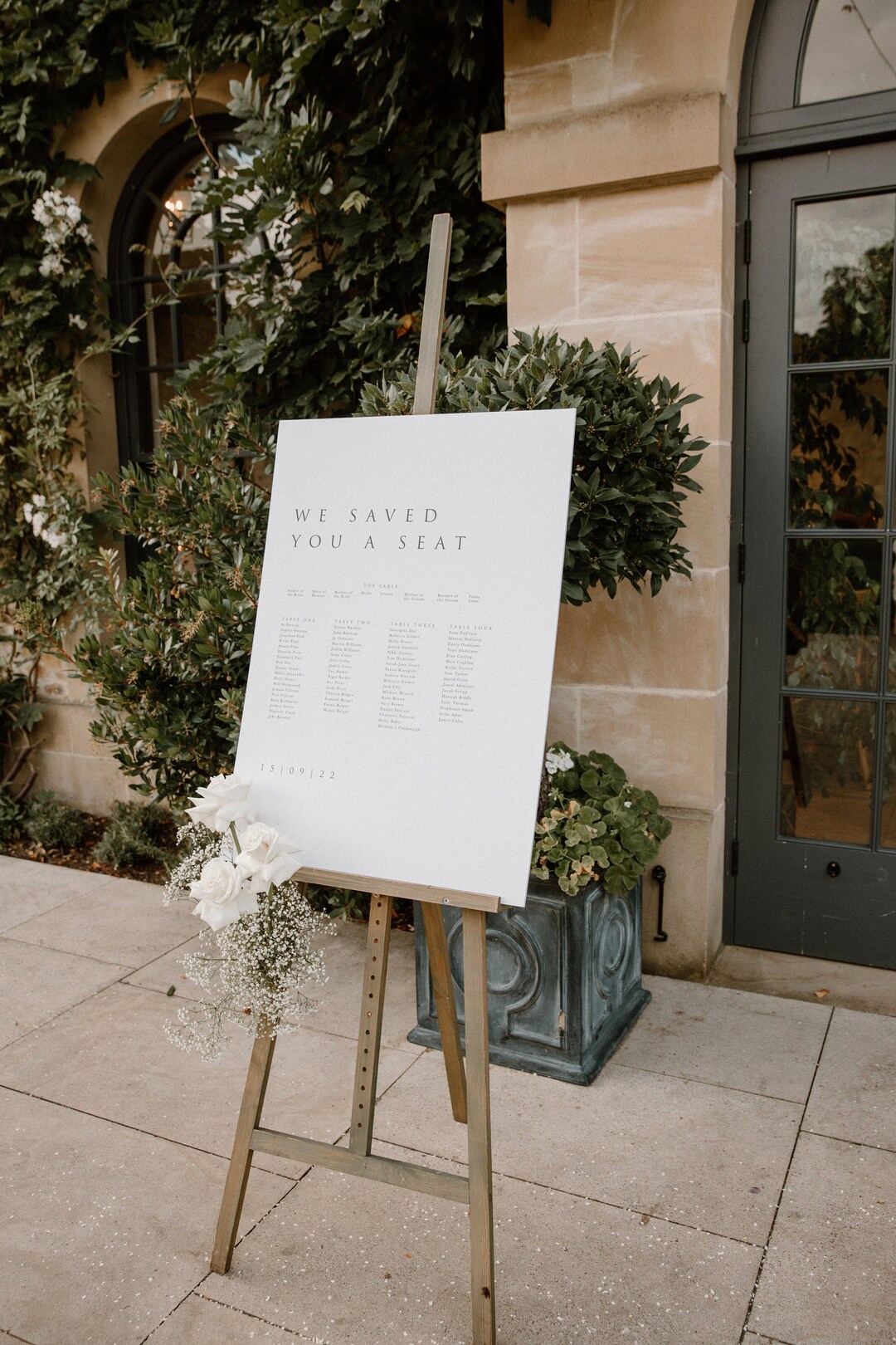 Elegant, Minimal Wedding Table Plan for Contemporary Wedding Wedding ...