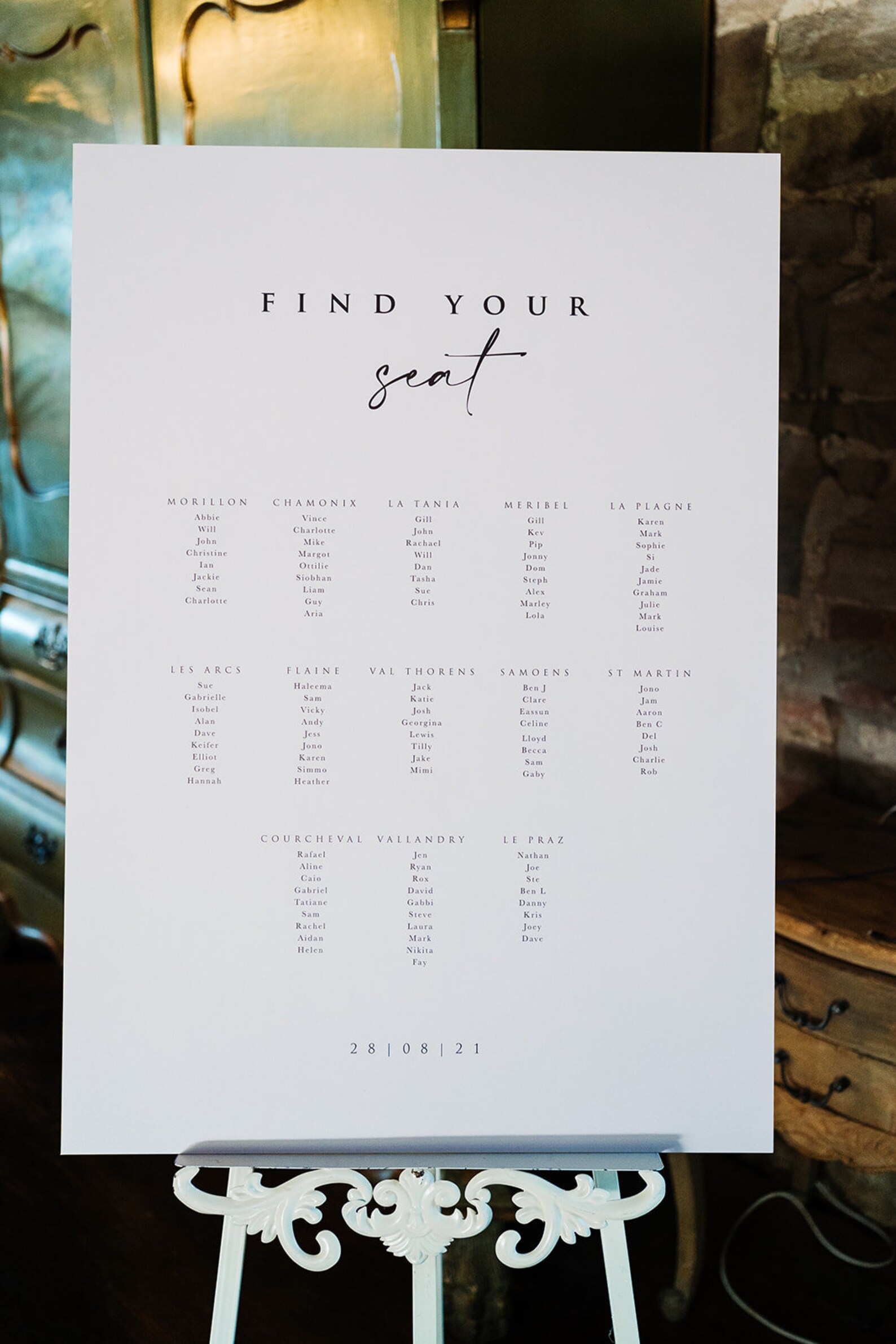 Elegant Minimal Wedding Table Plan for Contemporary Wedding - Etsy