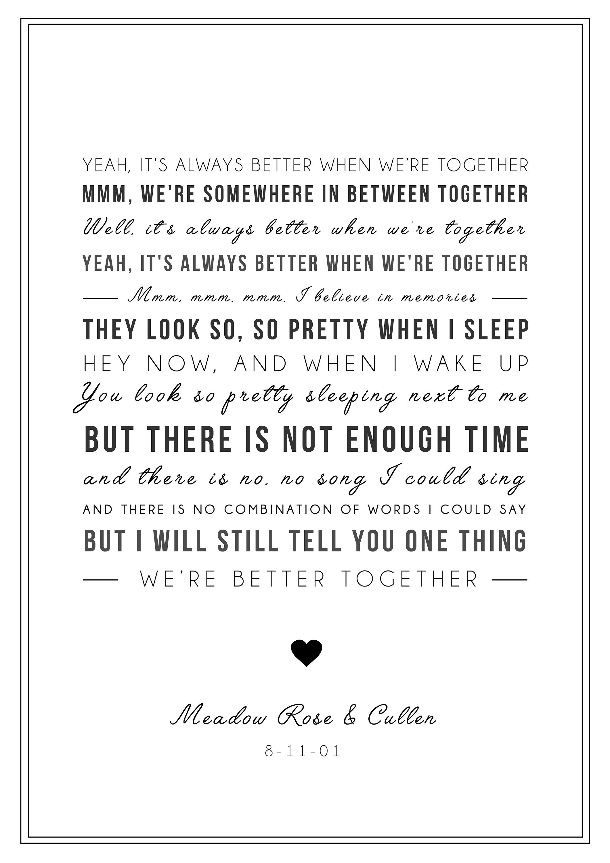 Better Together Lyrics Fifth Harmony