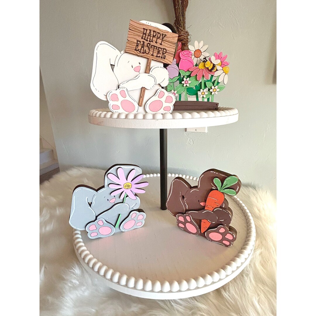 Easter Tiered Tray, Spring Tiered Tray, Easter Tray Fillers, Bunny Tier ...