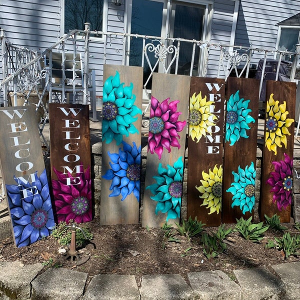 Sunflower Porch Sign - Etsy