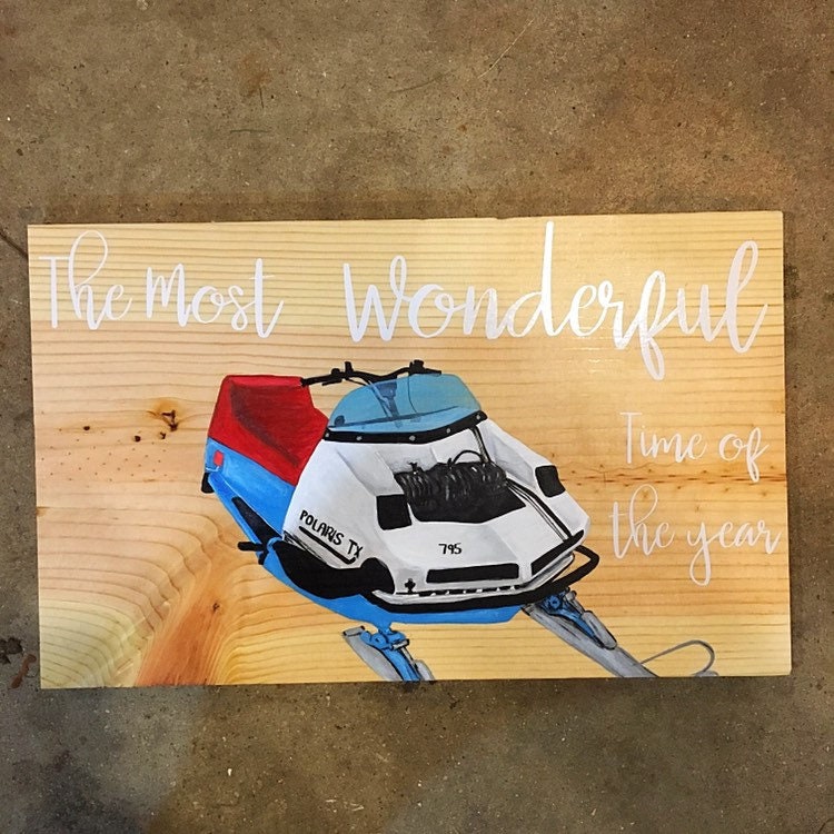 Snowmobile decor snowmobile sign man cave vintage | Etsy