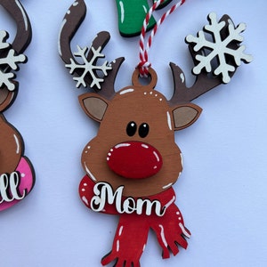 PERSONALIZED Reindeer Ornament, Personalized Reindeer, Personalized ...