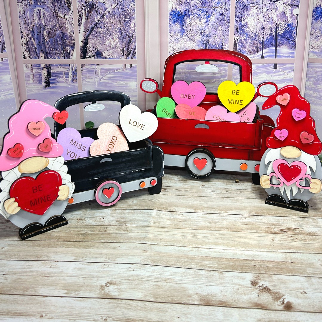 Valentine Heart Tiered Tray Decor, Set of 9 Hearts, Valentine Day ...