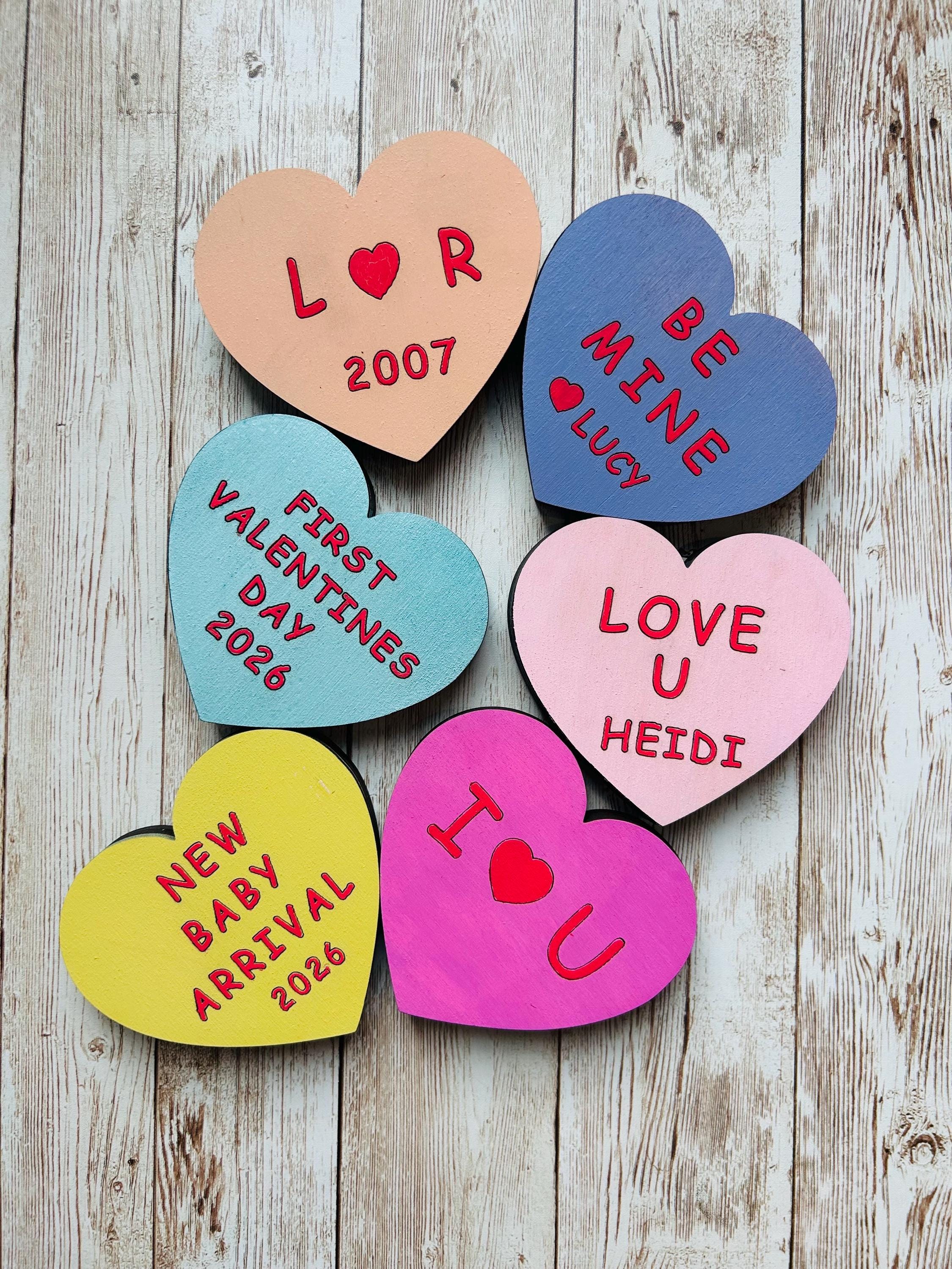 Personalized Conversation Heart Decor, Valentine's Day Gift for Kids ...