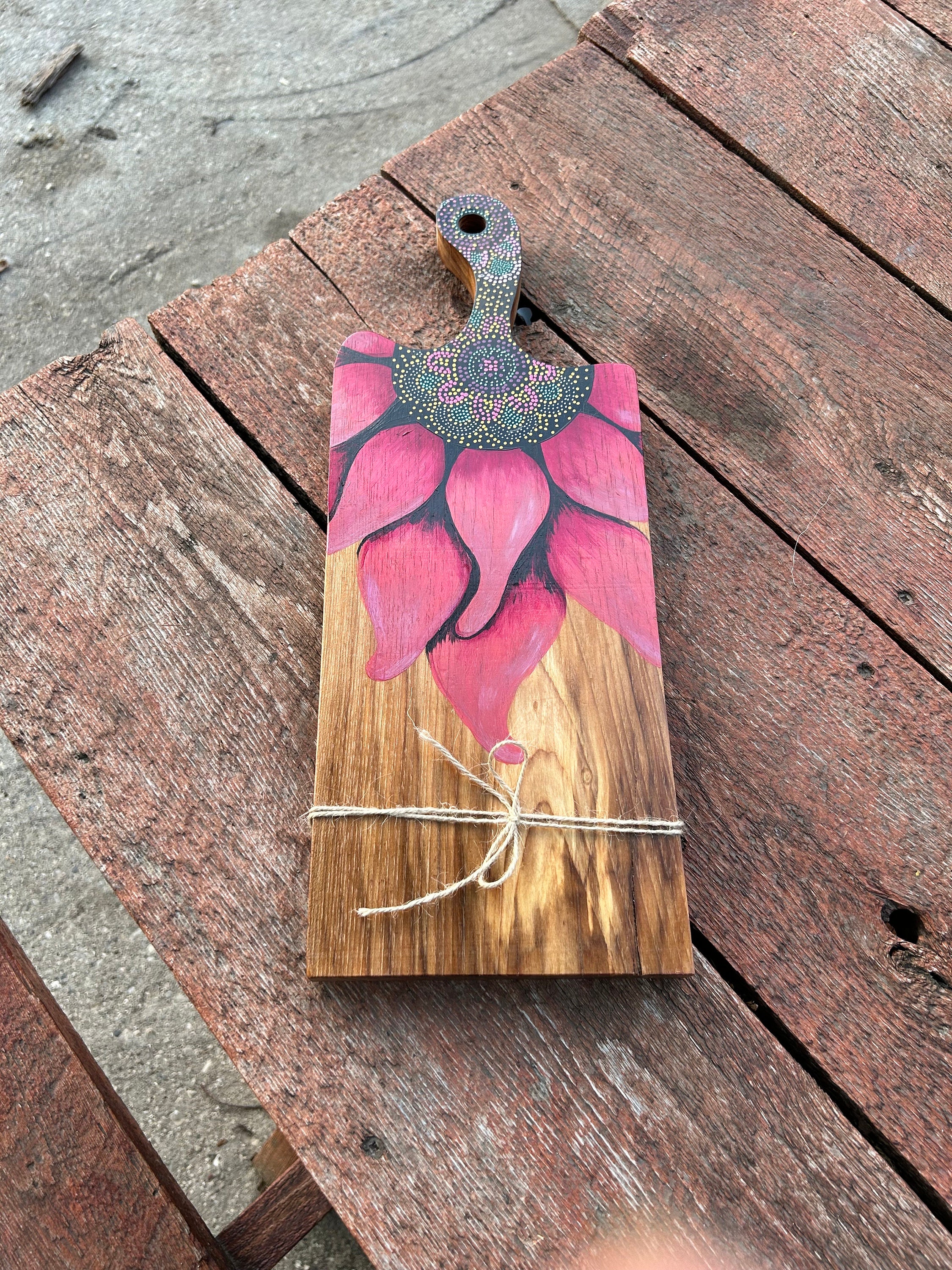 Sunflower Painting, Rustic Sunflower Painting on Wood, Sunflower ...