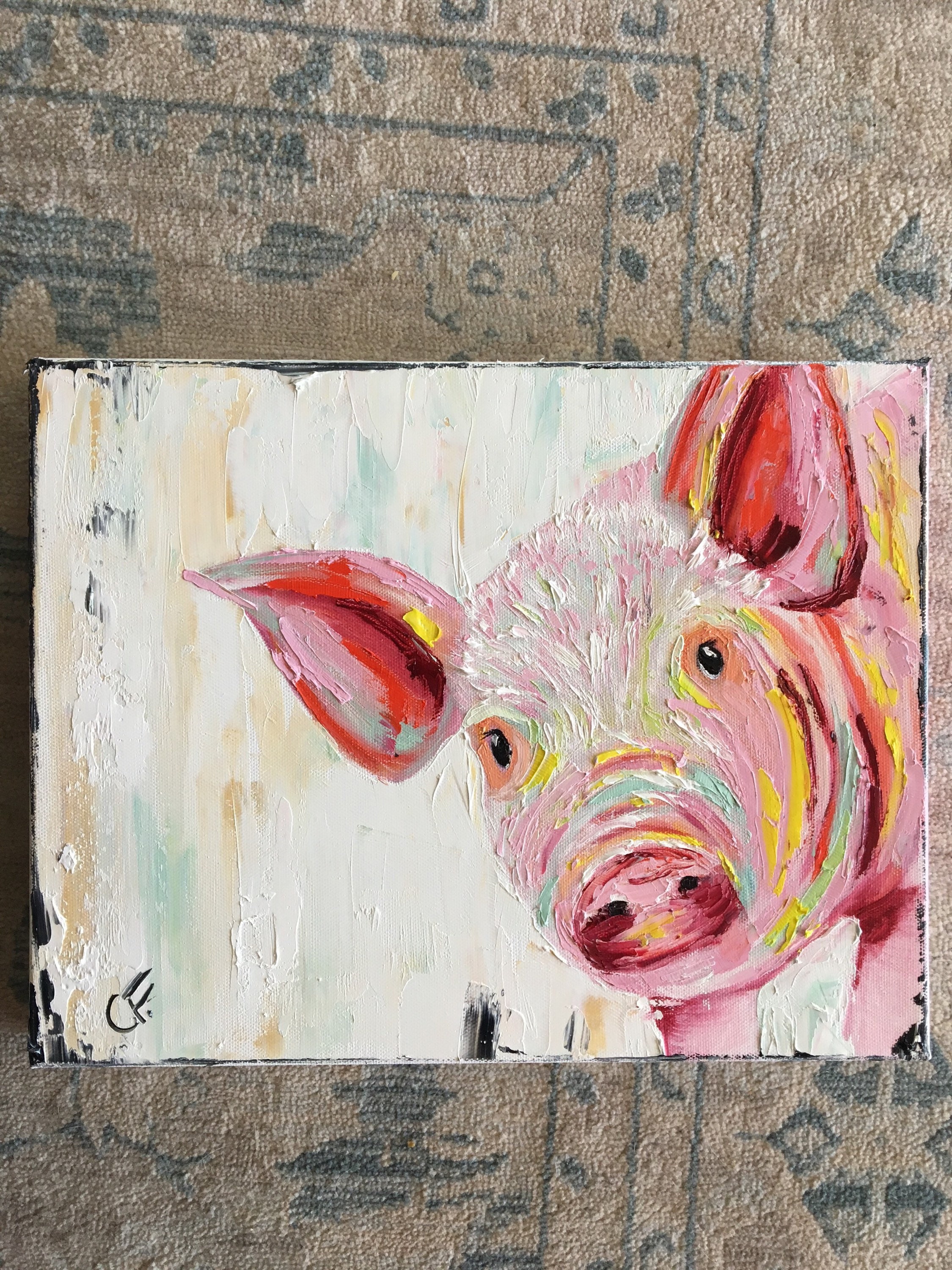 Urns & Memorials Oil on Canvas Custom Pig Paintings and other Farm ...