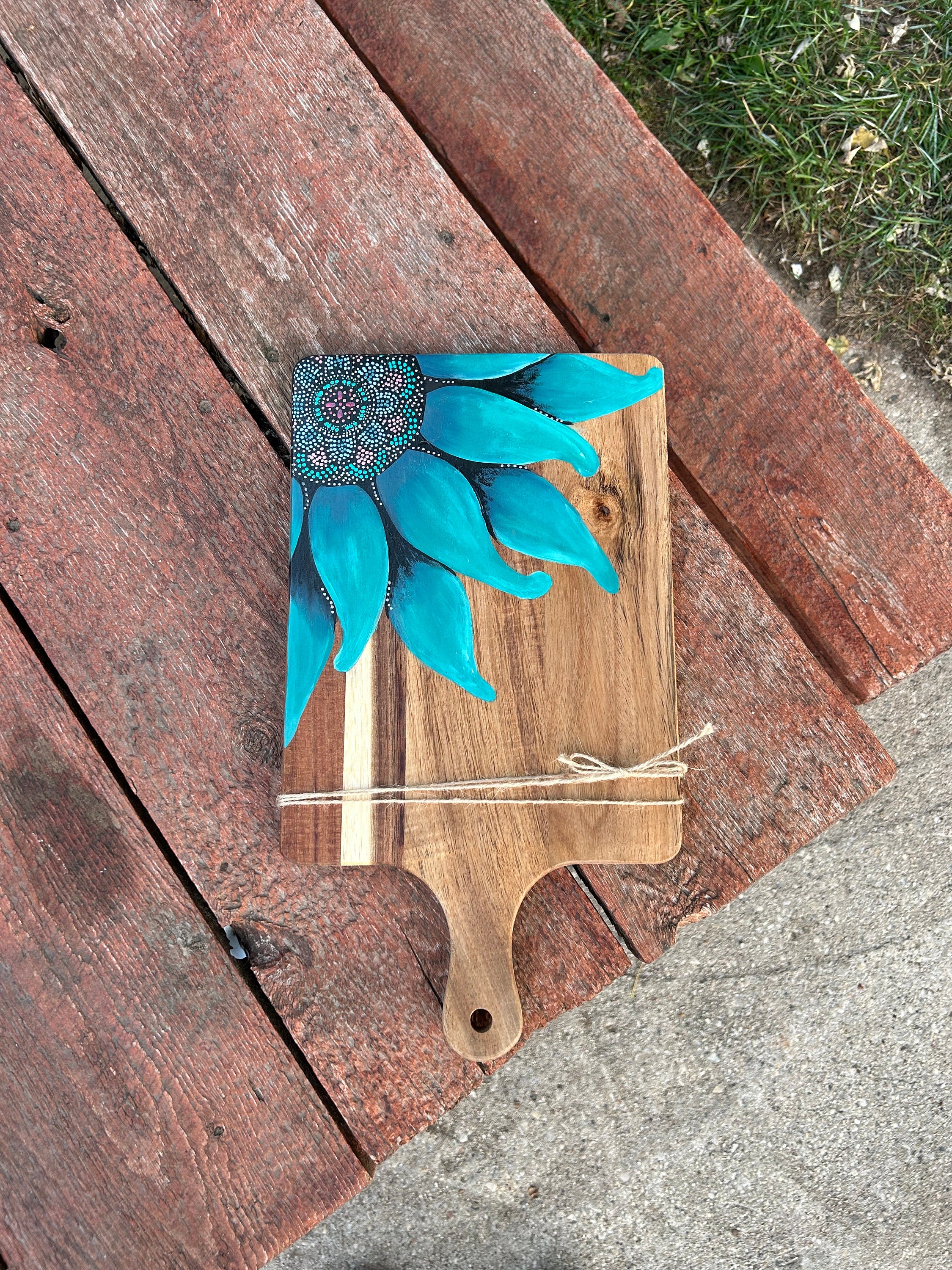 Sunflower Painting, Rustic Sunflower Painting on Wood, Sunflower ...