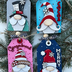 Gnome Gift Tags, Holiday Gnome Tags, Nordic Christmas, Tomte Ornaments ...