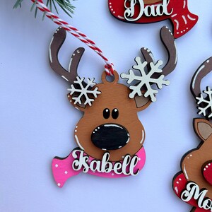 PERSONALIZED Reindeer Ornament, Personalized Reindeer, Personalized ...
