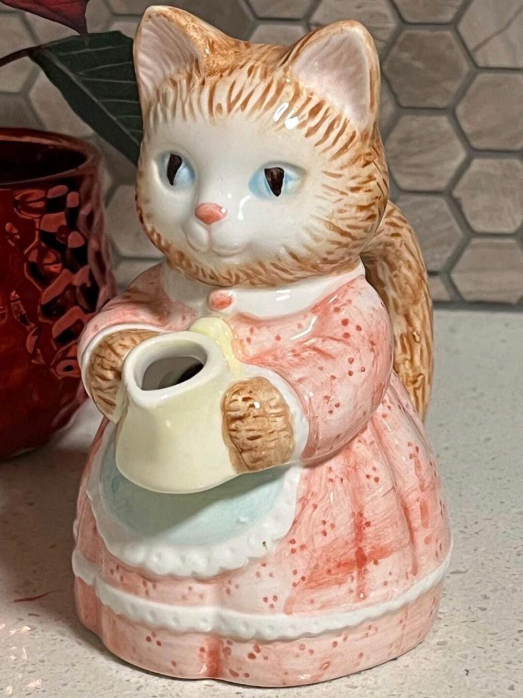 Creamer Cat Decor Tea Party Cat Cutecore Cottagecore Avon Whimsical ...
