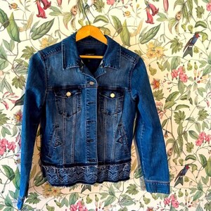 Vintage Jean Jacket Liverpool Eyelet Hem Anthro Style Jean Jacket ...