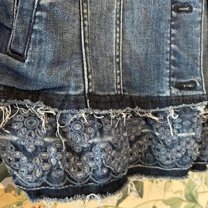 Vintage Jean Jacket Liverpool Eyelet Hem Anthro Style Jean Jacket ...