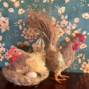 Straw Chicken Straw Rooster Centrepiece Folk Art Easter Egg Easter ...