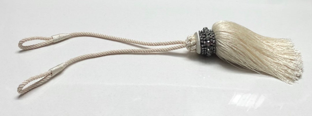 Decorative Crystal Ivory Tieback, Natural Ivory Tassel, Holdback ...