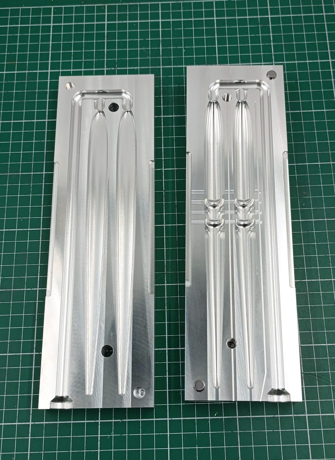 CNC Machined Two Cavity 9 Inch Slug Go Lure Aluminum Mold, CNC ...