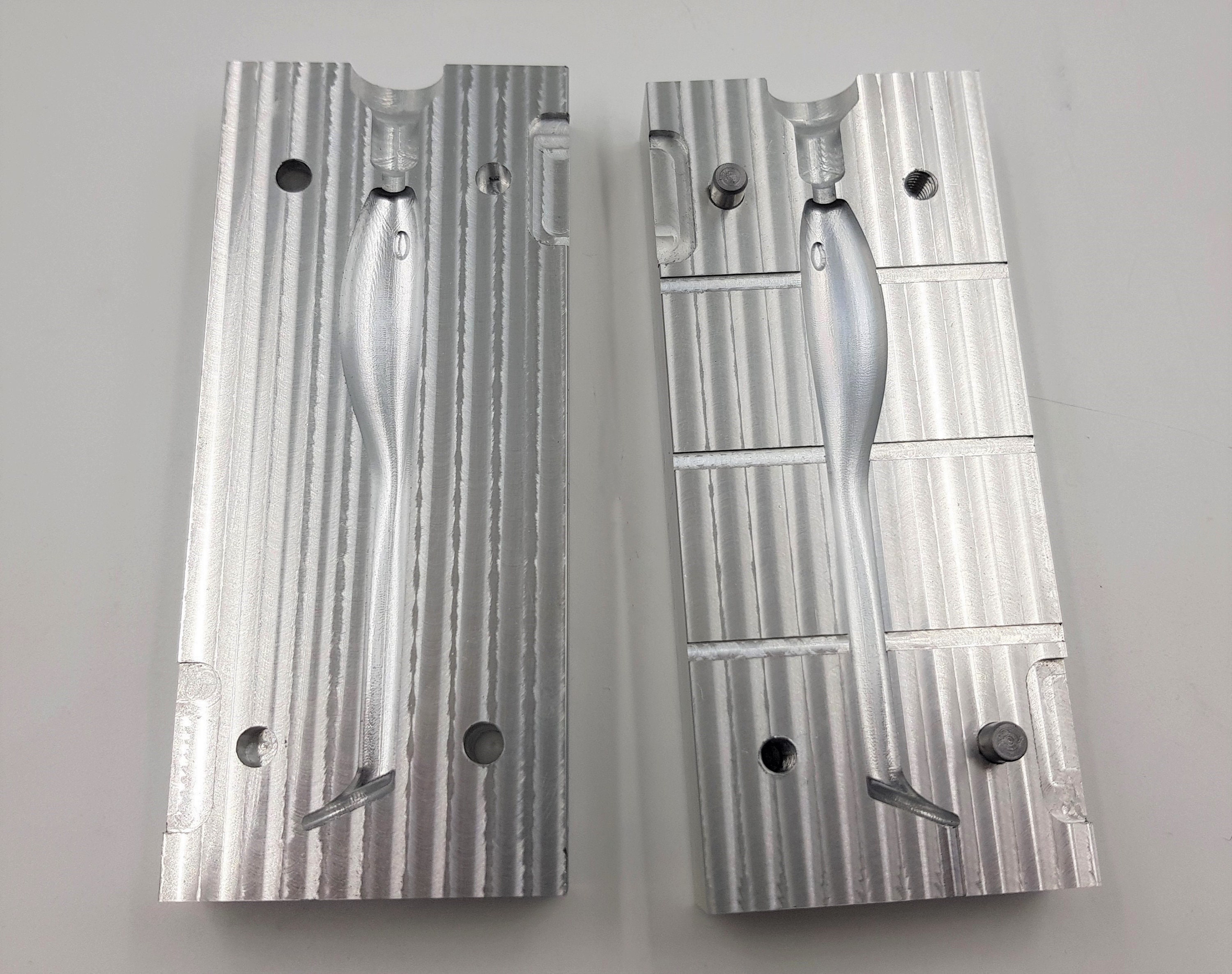 CNC Machined One Cavity Aluminum Mold for 4 Inch Twitching Shad Lure ...