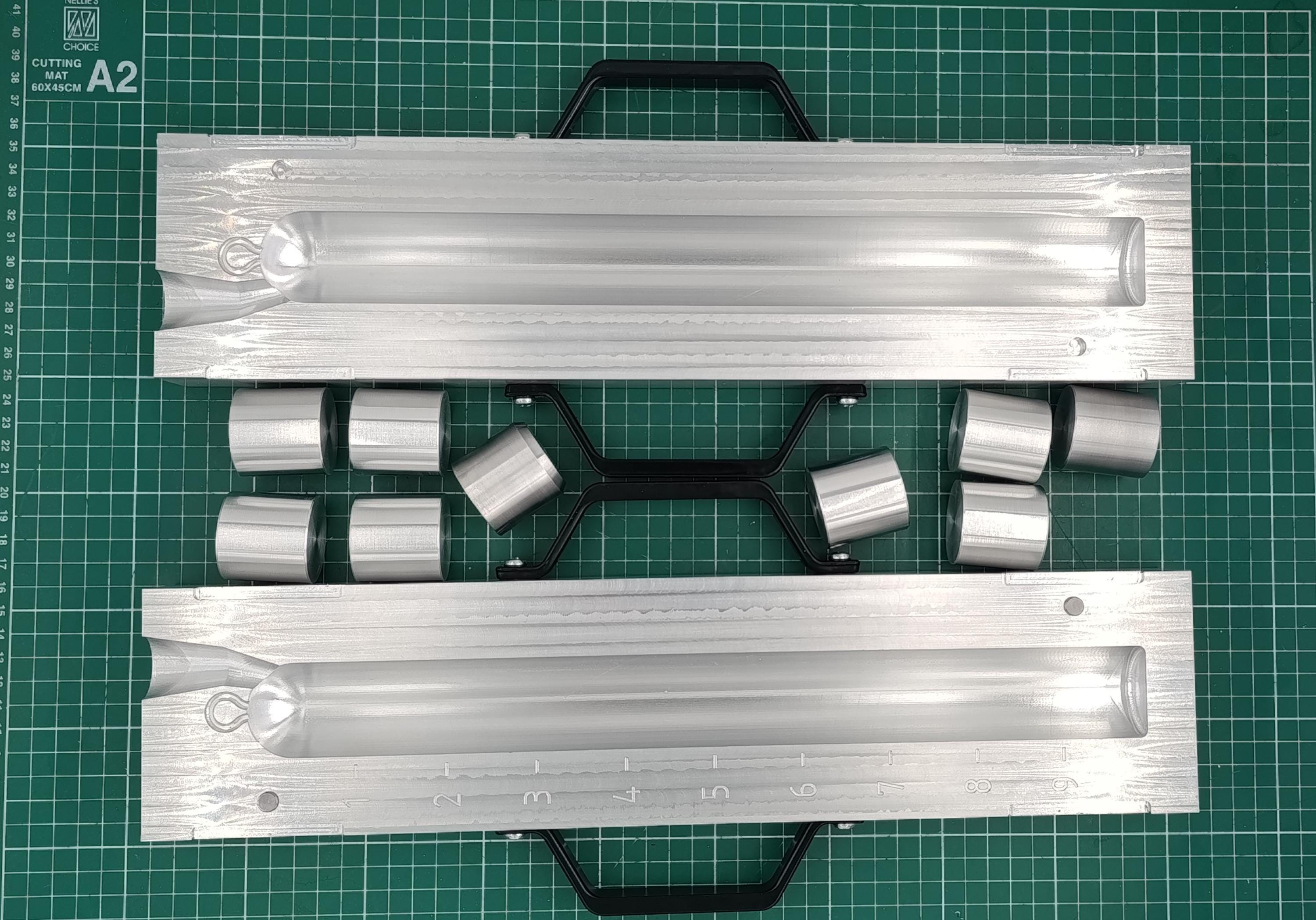 10 Lb Deep Drop Lead Aluminum Fishing Mold 1.5" Diameter With ...