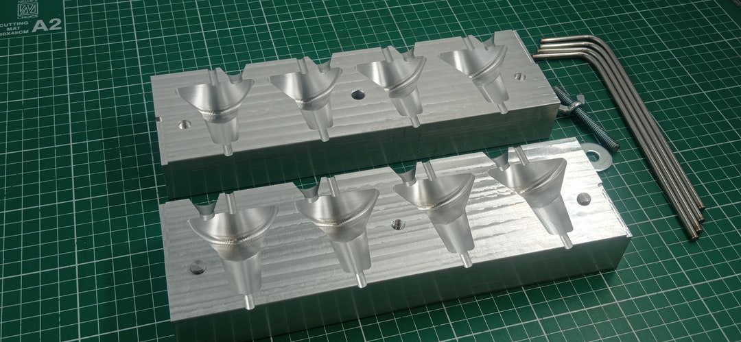 CNC Machined Funnel Cone 1lb Sinker Aluminum Mold, CNC Machining ...
