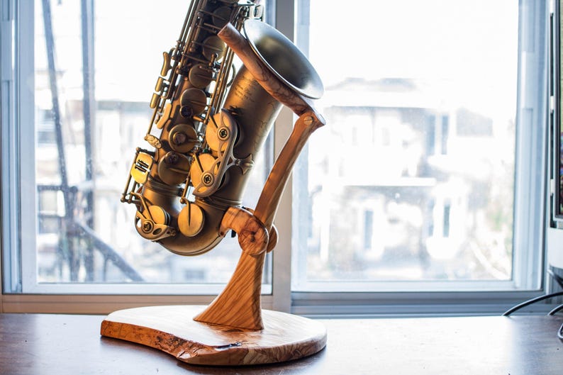 Saxophone Gifts Men, Wooden Saxophone Stand, Saxophone Display Stand ...