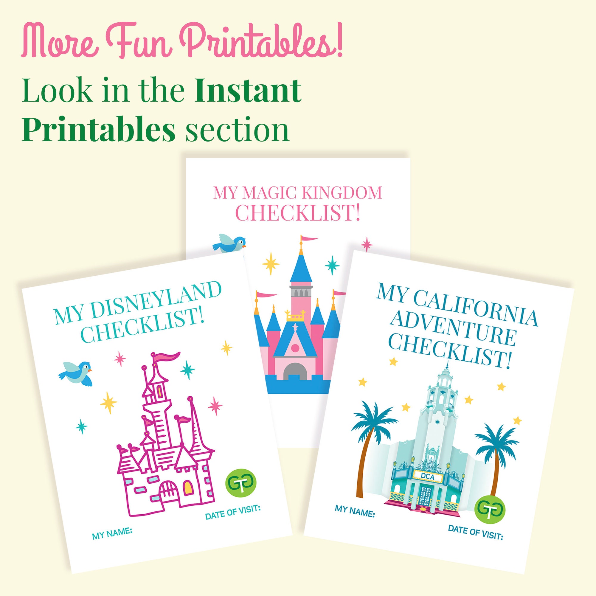 Disneyland Park Checklist: Anaheim Attractions, Ride Planning (digital ...
