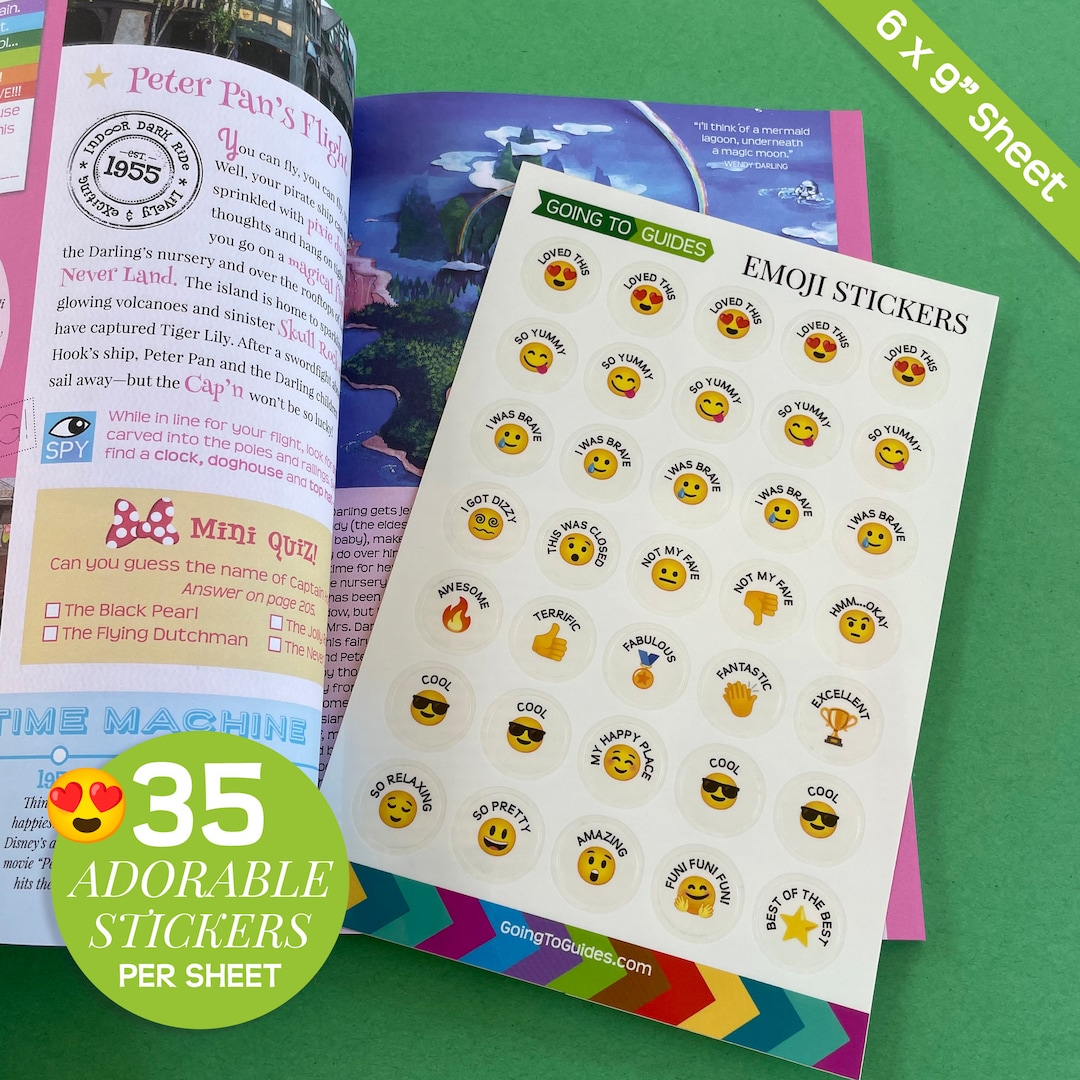 Emoji Stickers for Your Going to Guide Book Stickers for Scrapbook ...