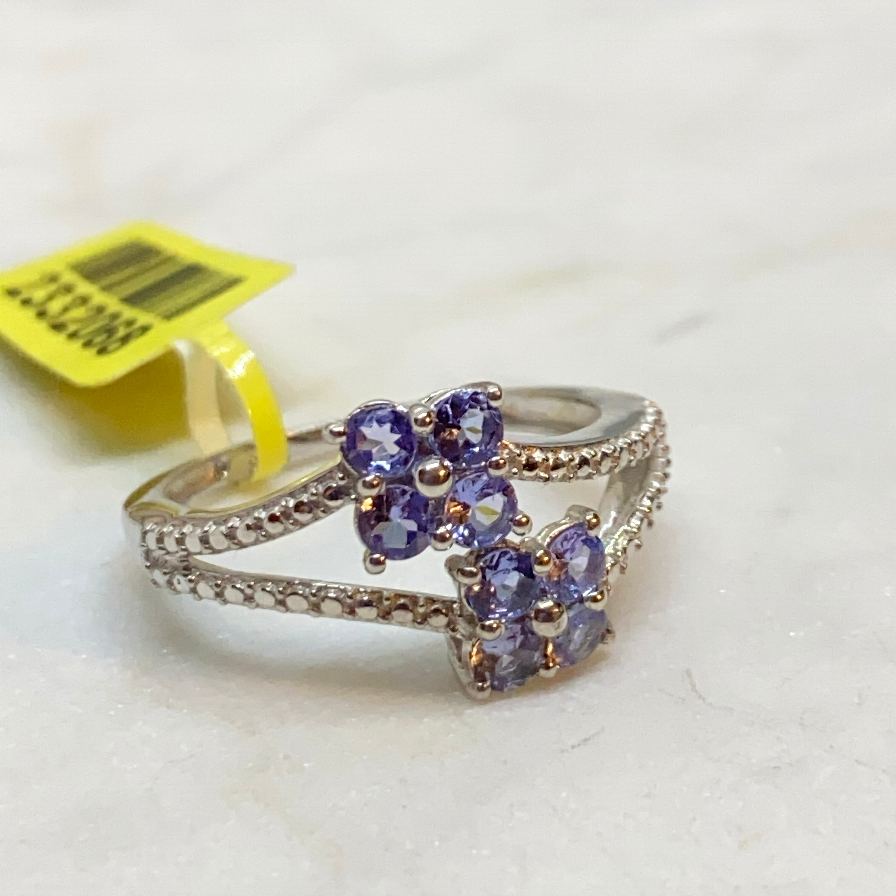 New Old Stock Chuck Clemency NYCII STS Amethyst 925 Sterling Flower ...