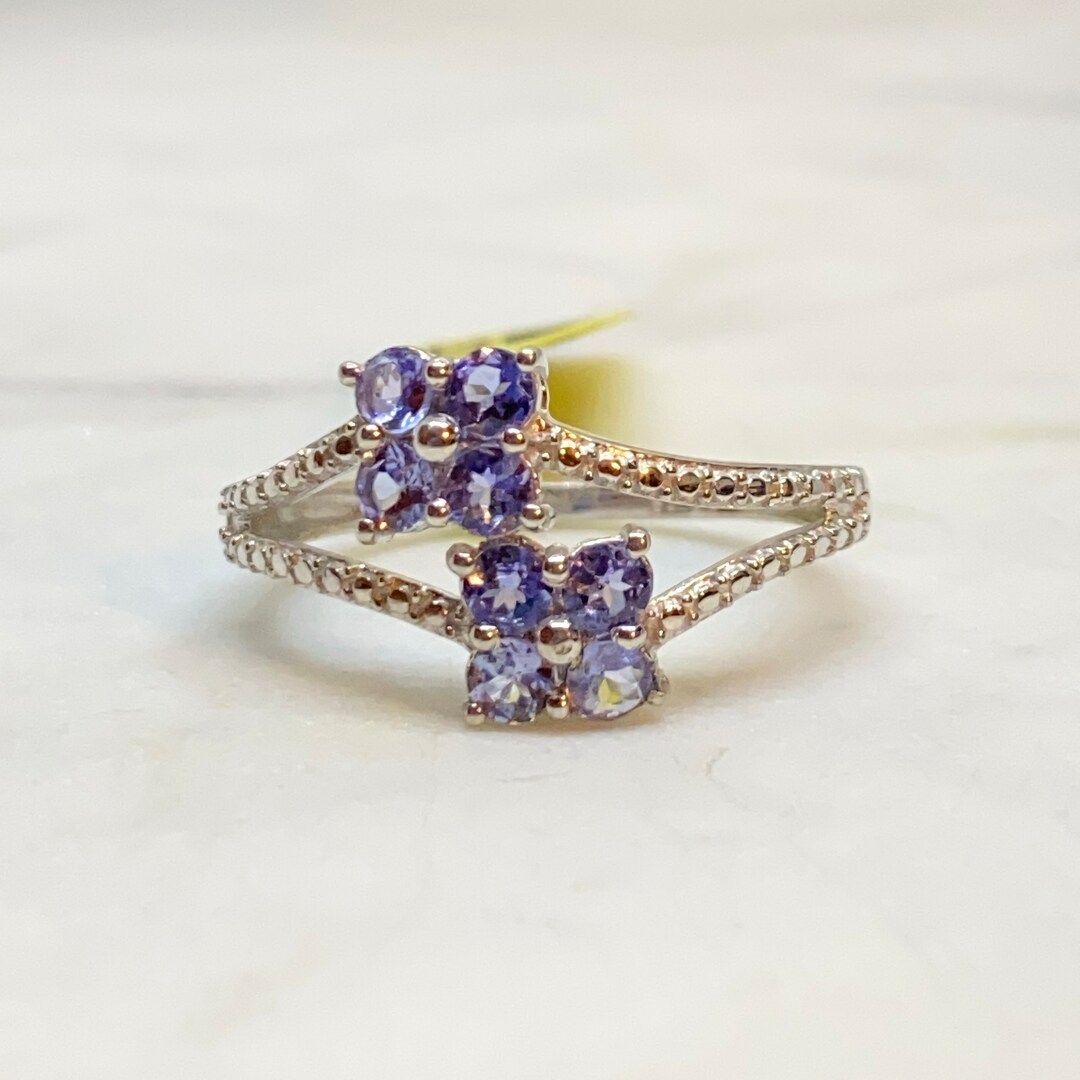 New Old Stock Chuck Clemency NYCII STS Amethyst 925 Sterling Flower ...