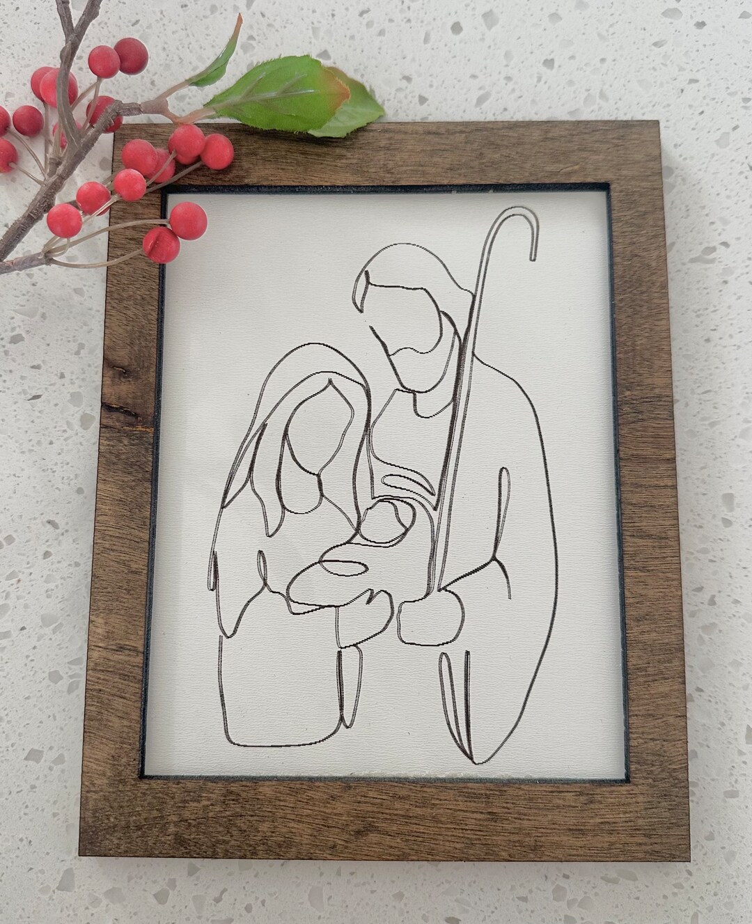 Modern Nativity Framed Art (5”x7”) - Etsy