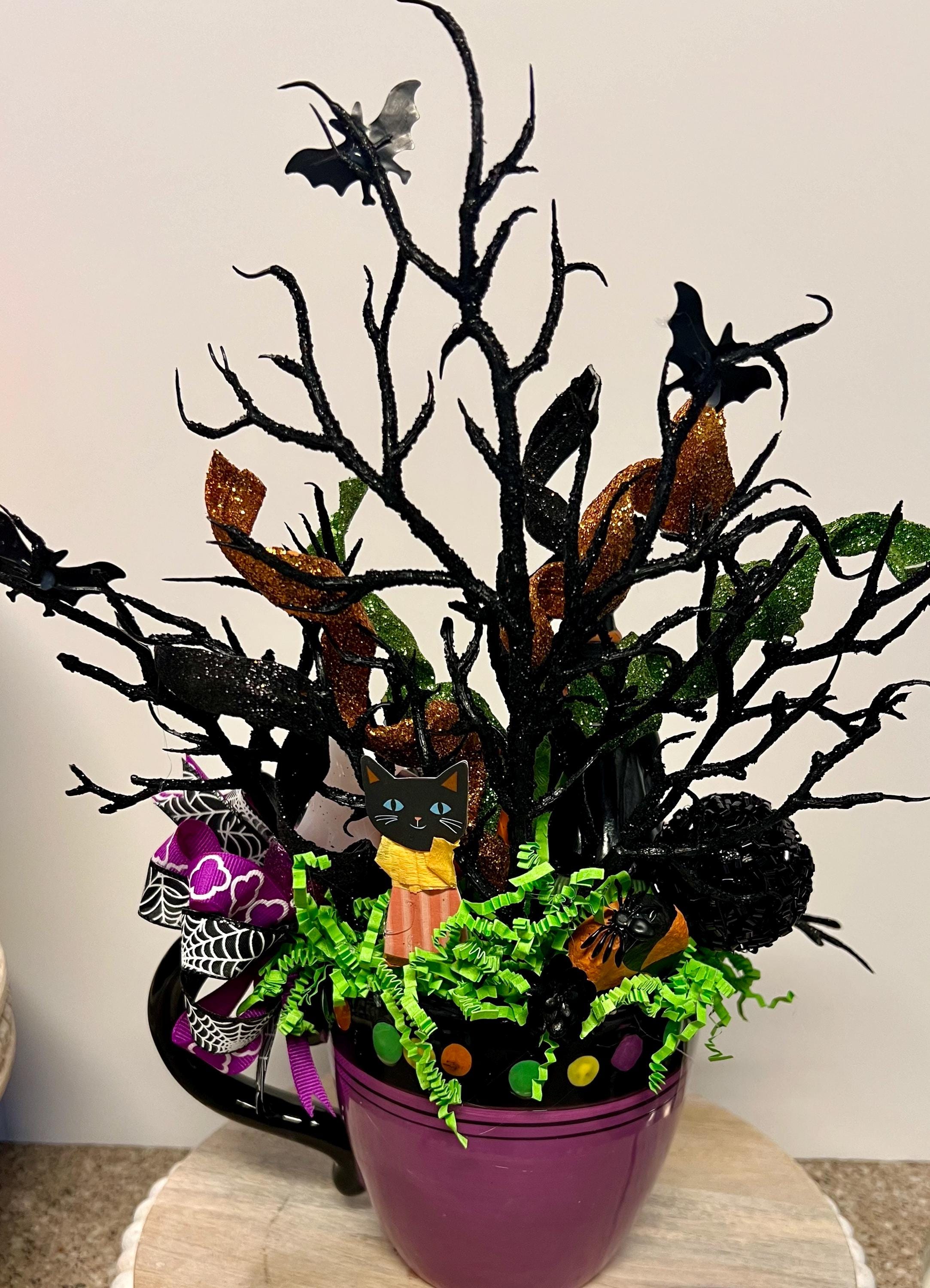 Halloween double Double Toil & Trouble Vintage Inspired Assemblage - Etsy