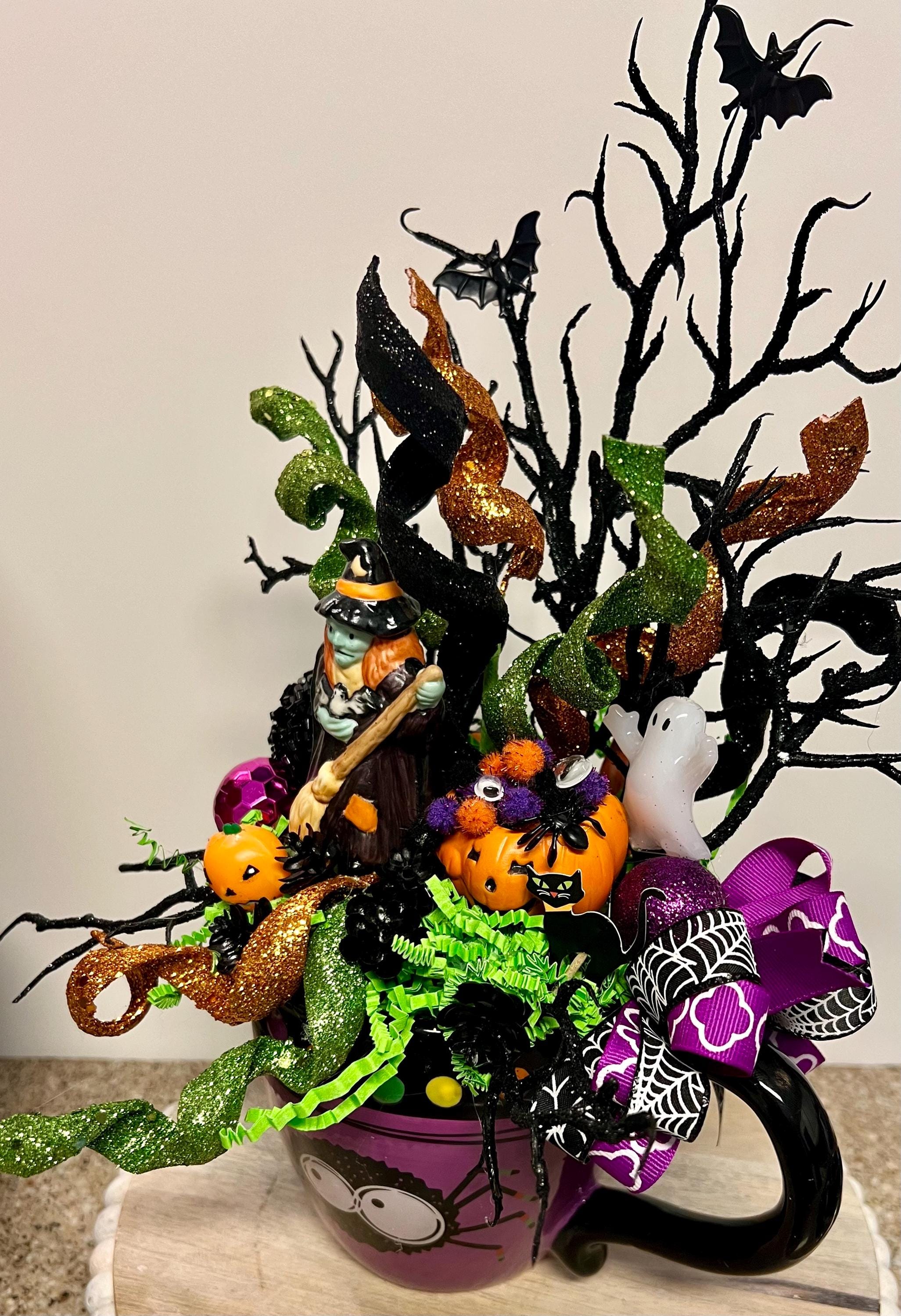 Halloween double Double Toil & Trouble Vintage Inspired Assemblage - Etsy