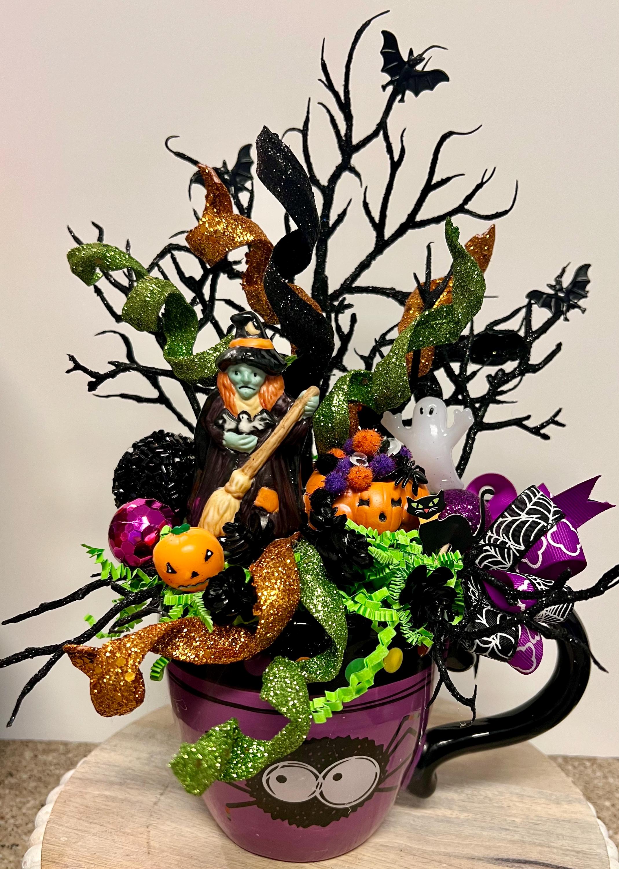 Halloween double Double Toil & Trouble Vintage Inspired Assemblage - Etsy